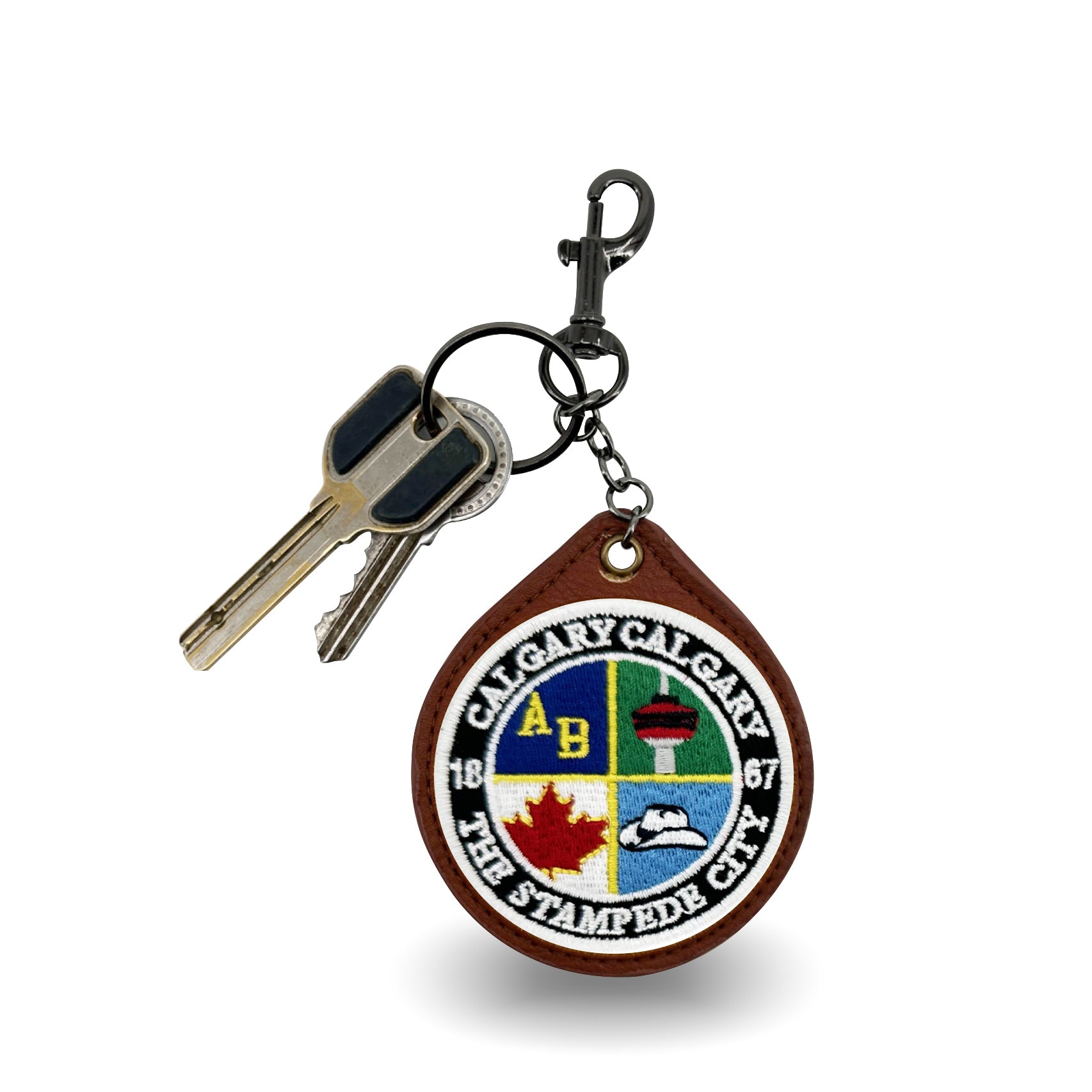 CALGARY PATCH EMBROIDERED KEYCHAIN – Northern Icons