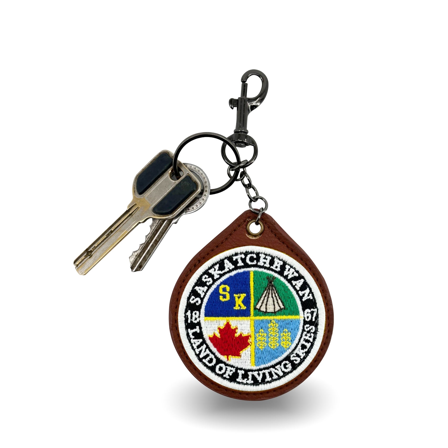 SASKATCHEWAN PATCH EMBROIDERED KEYCHAIN – Northern Icons