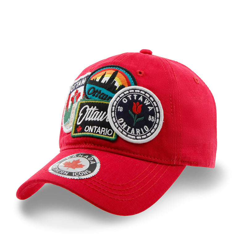 Ottawa Multi Patches washed canvas Cap – Northern Icons
