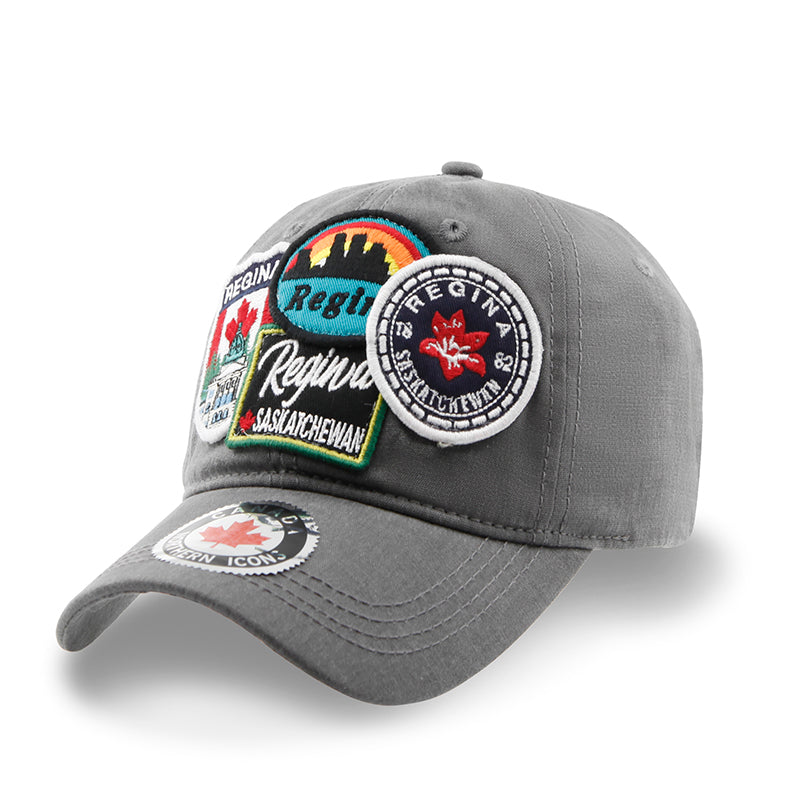 Regina Multi Patches washed canvas Cap – Northern Icons