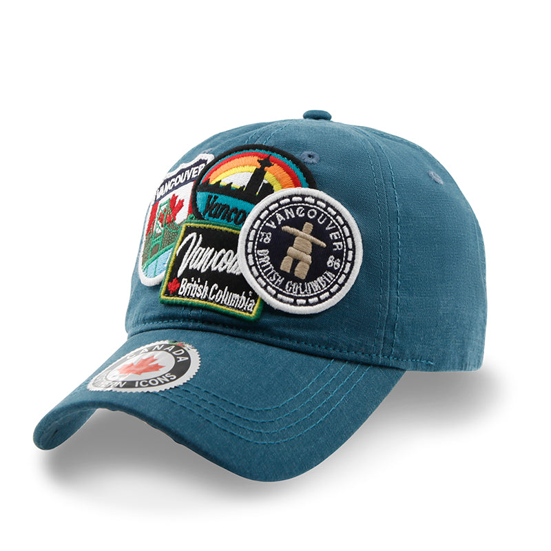 Vancouver Multi Patches washed canvas Cap – Northern Icons